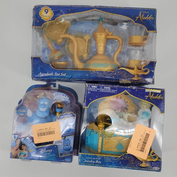 Disney | Toys | Disney Aladdin Jewelry Box Genie Agrabah Tea Set New In ...
